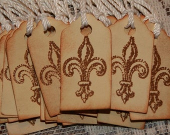 12 Primitive Vintage KEY Gift Tags with Rhinestone | Etsy