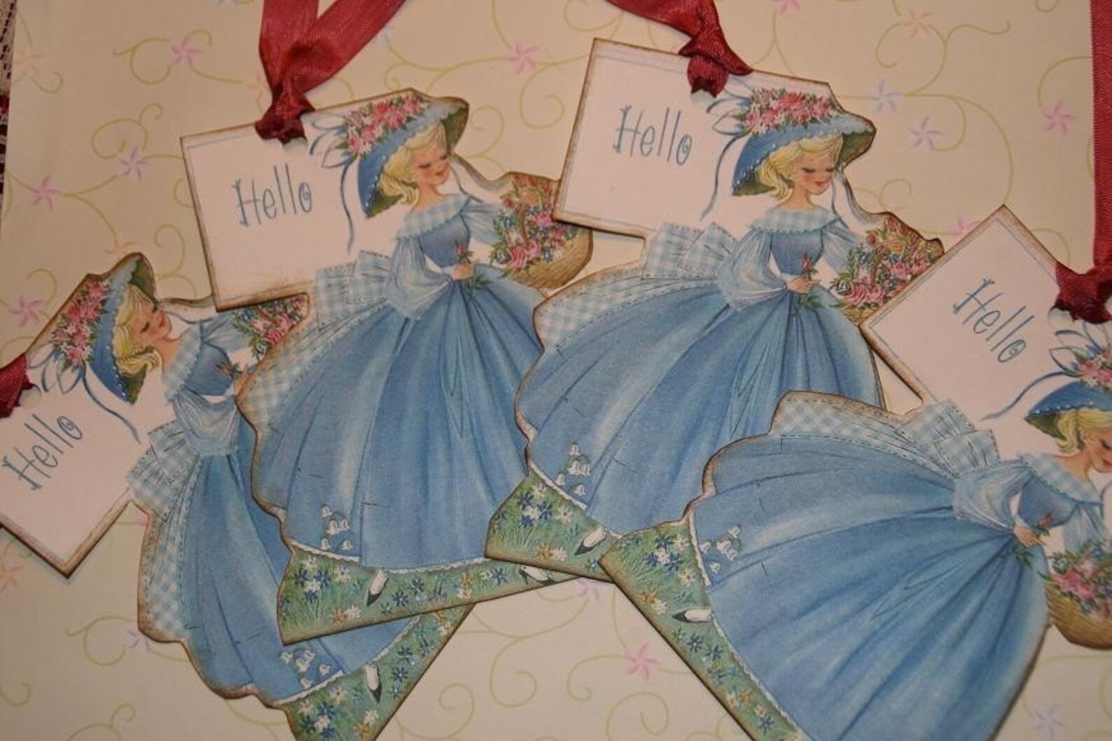 HELLO Pretty Lady GIFT TAGS - Etsy