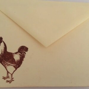 Rooster Note Cards With Envelopes, Set of 8 Gift Wrapped, Chicken Note ...