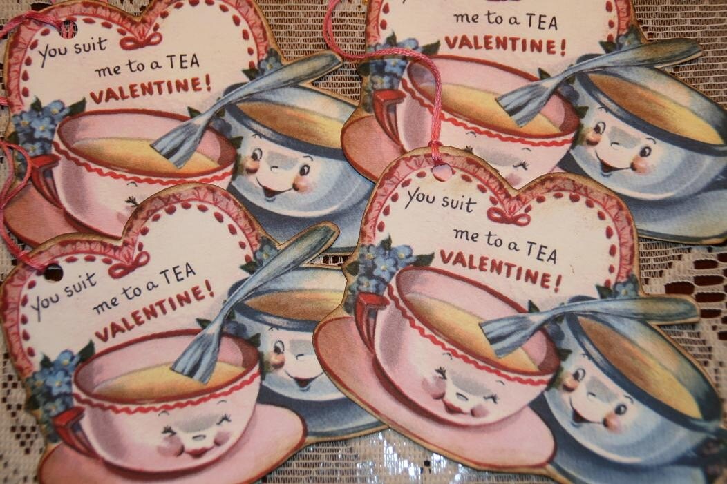 Valentine Tags Valentine Tea Tags You Suit Me to a Tea | Etsy
