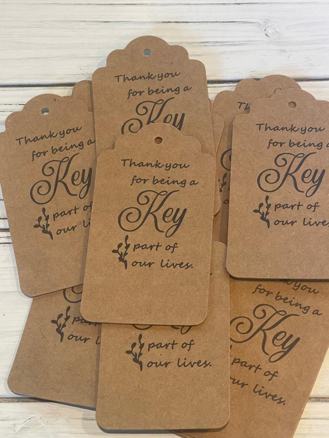 Thank You for Being a KEY Part of Our Lives Tags - Etsy