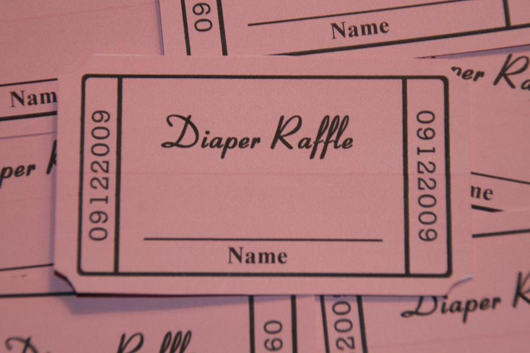 Diaper Raffle Ticket Baby Shower Raffle Baby Shower Door - Etsy