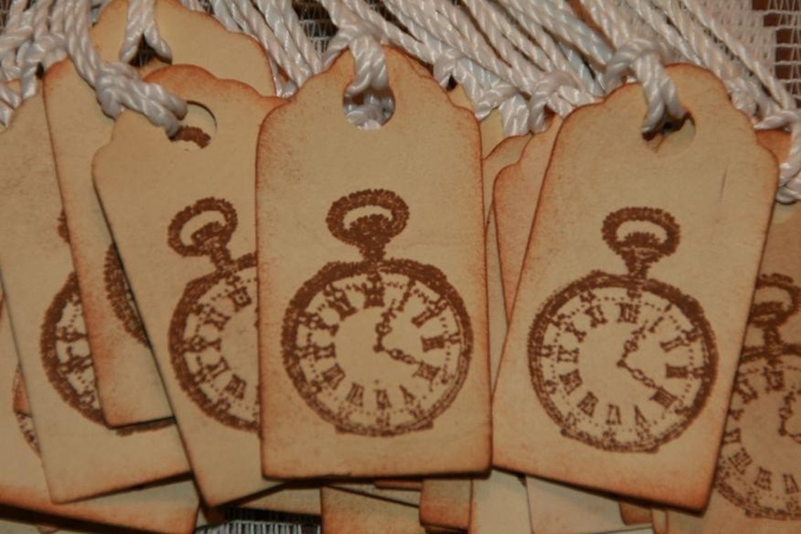 25 Primitive Clock Price Tags - Etsy