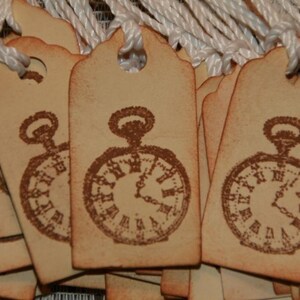 25 Primitive Clock Price Tags - Etsy