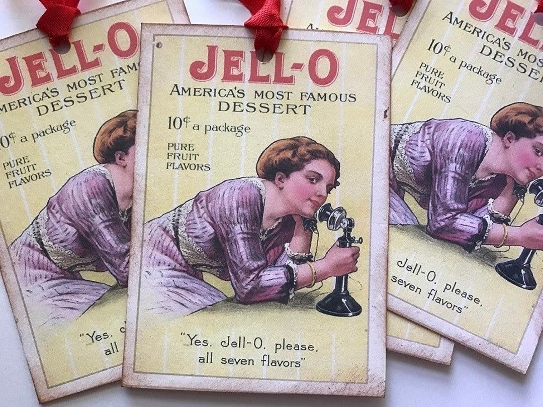 There is Always Room for JELLO Gift Tags JELLO Vintage Advertising Gift ...