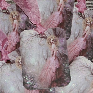 Pink Glitter Fantasy Fairy Gift Tags - Etsy