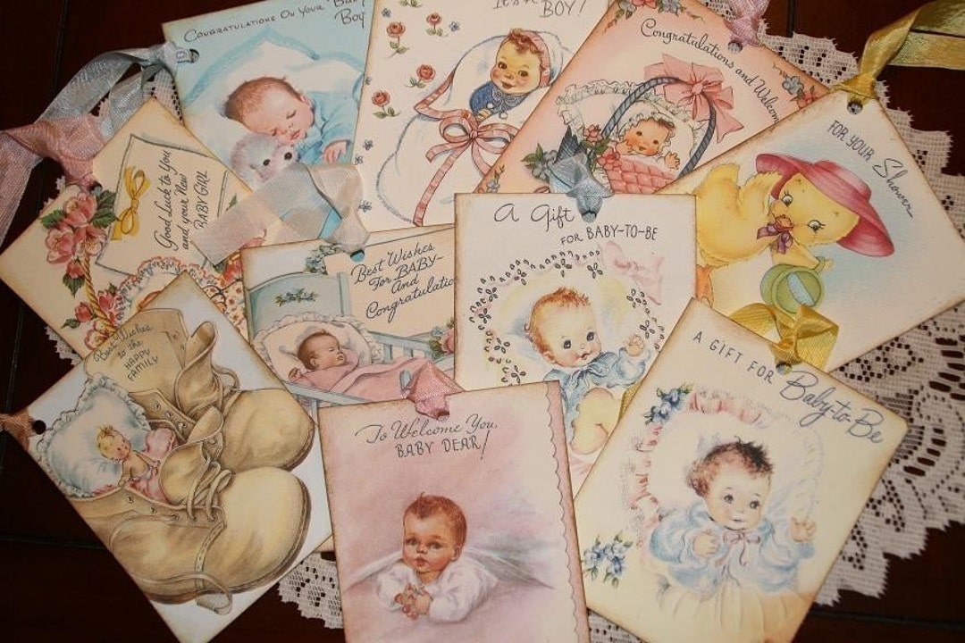 Huge Variety Lot of Baby Gift Tags for Boy Girl and New Baby - Etsy