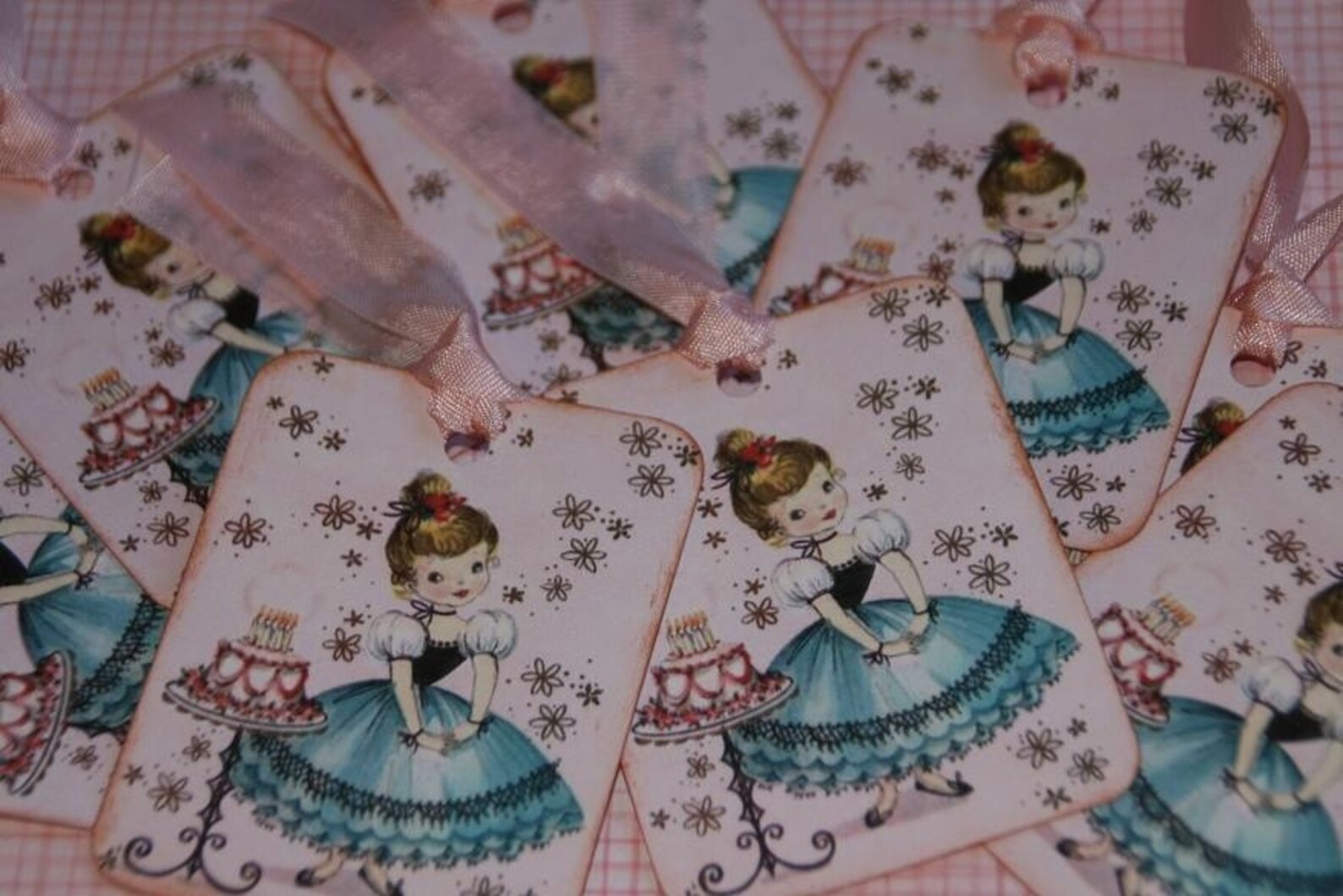 Girl Birthday Gift Tags - Etsy