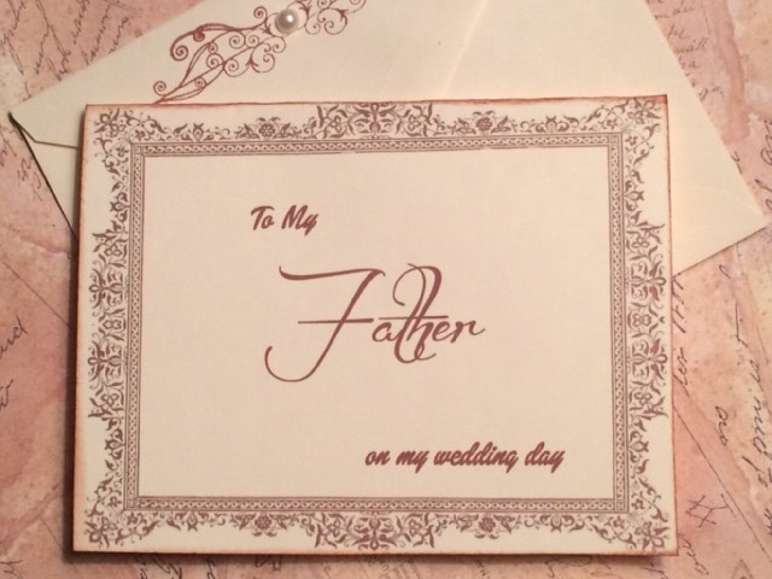 To My Father on My Wedding Day Card, Dad Card, Father of the Bride Card ...