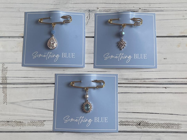 Something Blue Pins for Bride, Something Blue Pin, Gift for Bride ...