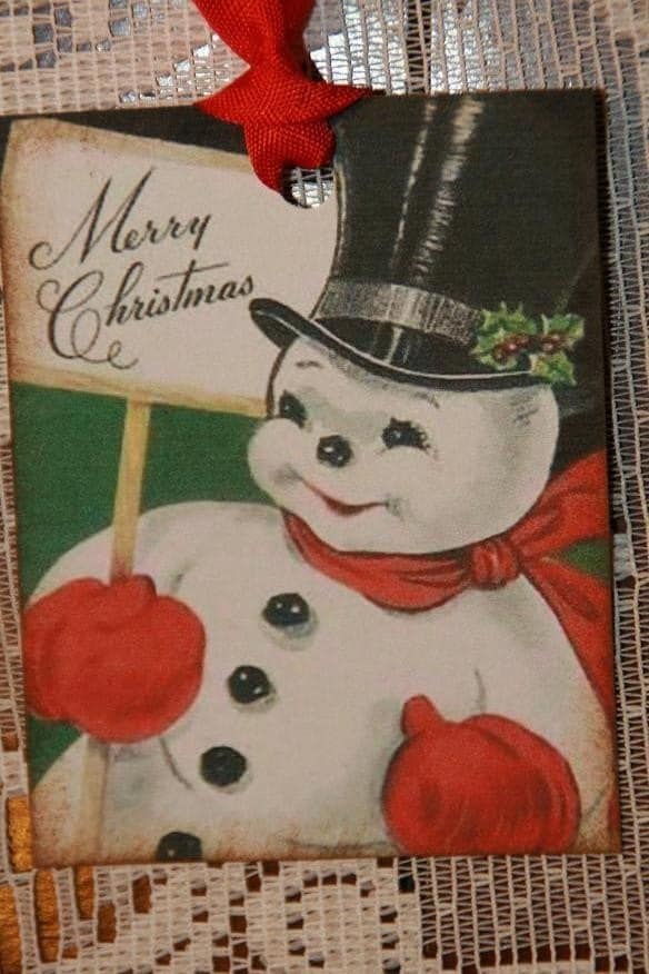 Mr Snowman Merry Christmas Tags - Etsy