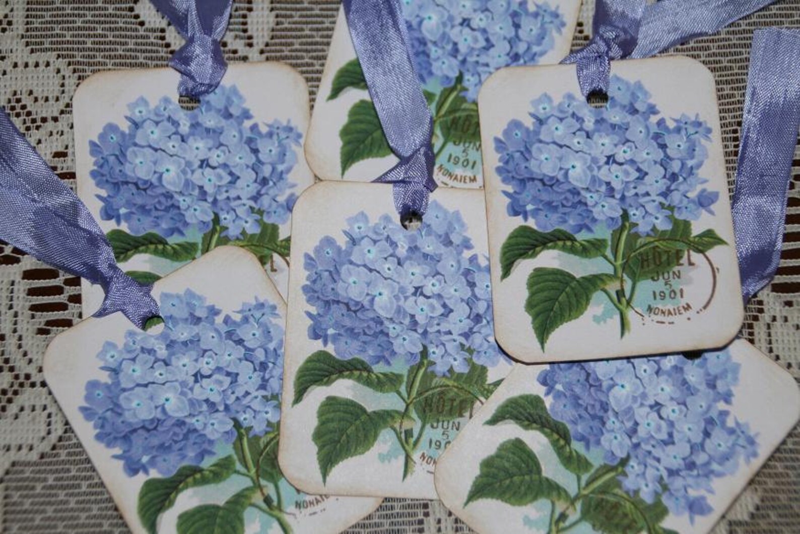 Lavender Periwinkle Hydrangea Gift Tags | Etsy