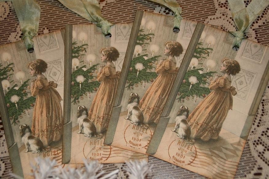 Victorian Christmas Eve Gift Tags - Etsy