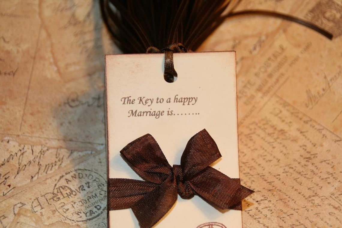 Wish Tags, Wedding Wish Tree Tags, the Key to a Happy Marriage Is ...