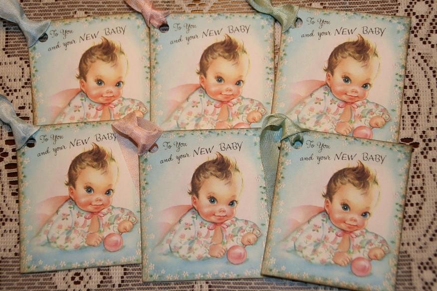 For the New Baby Gift Tags Baby Shower Favor Tags - Etsy