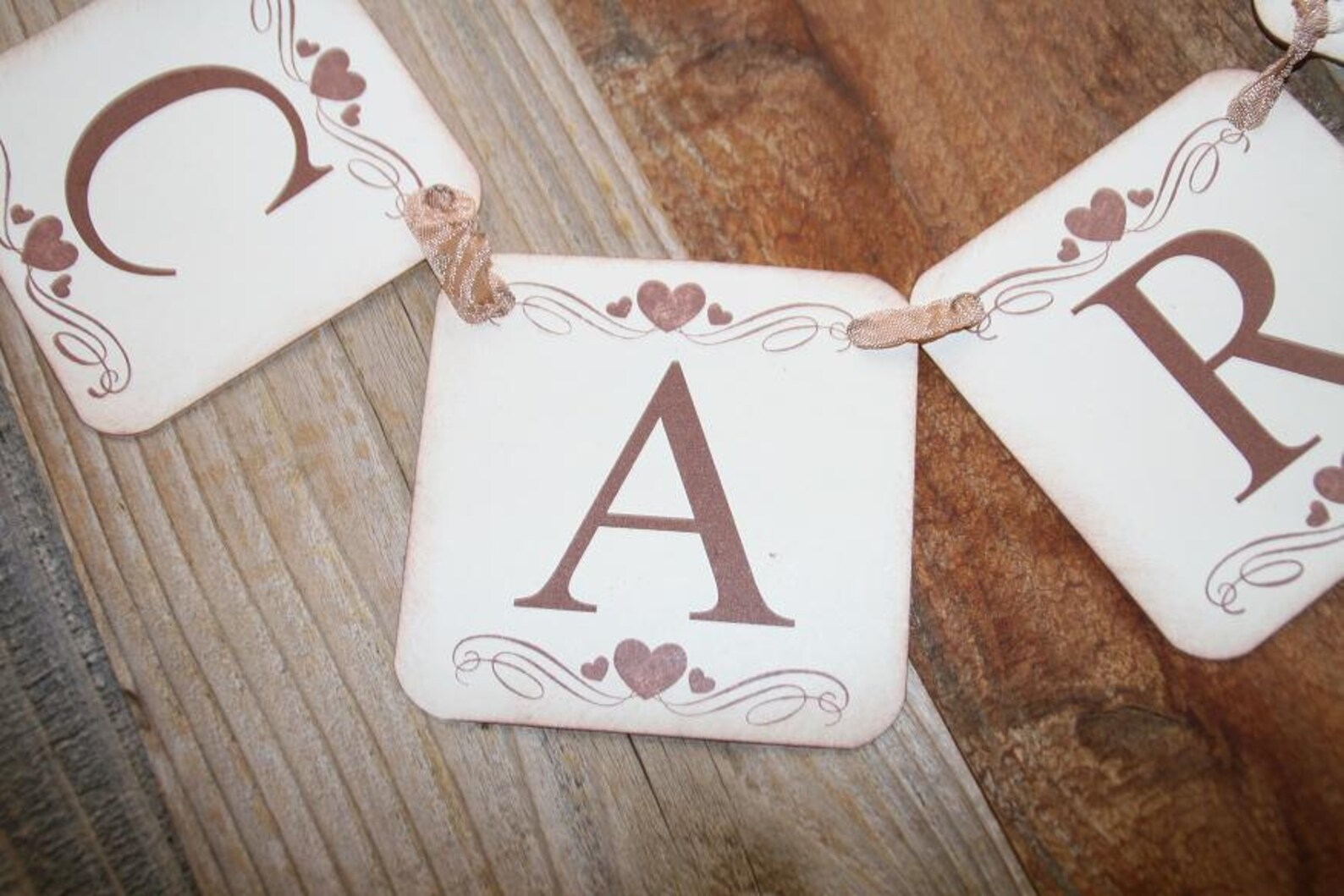 Cards Banner Wedding Garland Cards Sign Rustic Wedding - Etsy