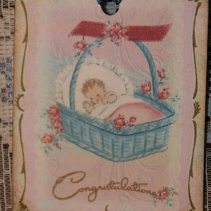 Congratulations to Baby Gift Tags - Baby Shower Girl or Boy - Etsy