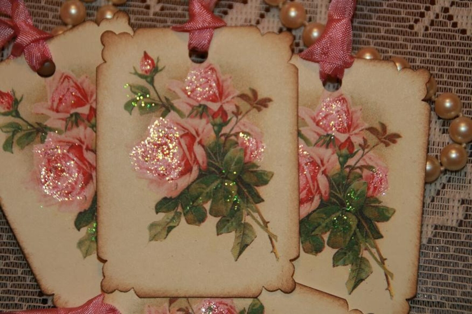 Pretty Pink Roses Gift Tags - Etsy