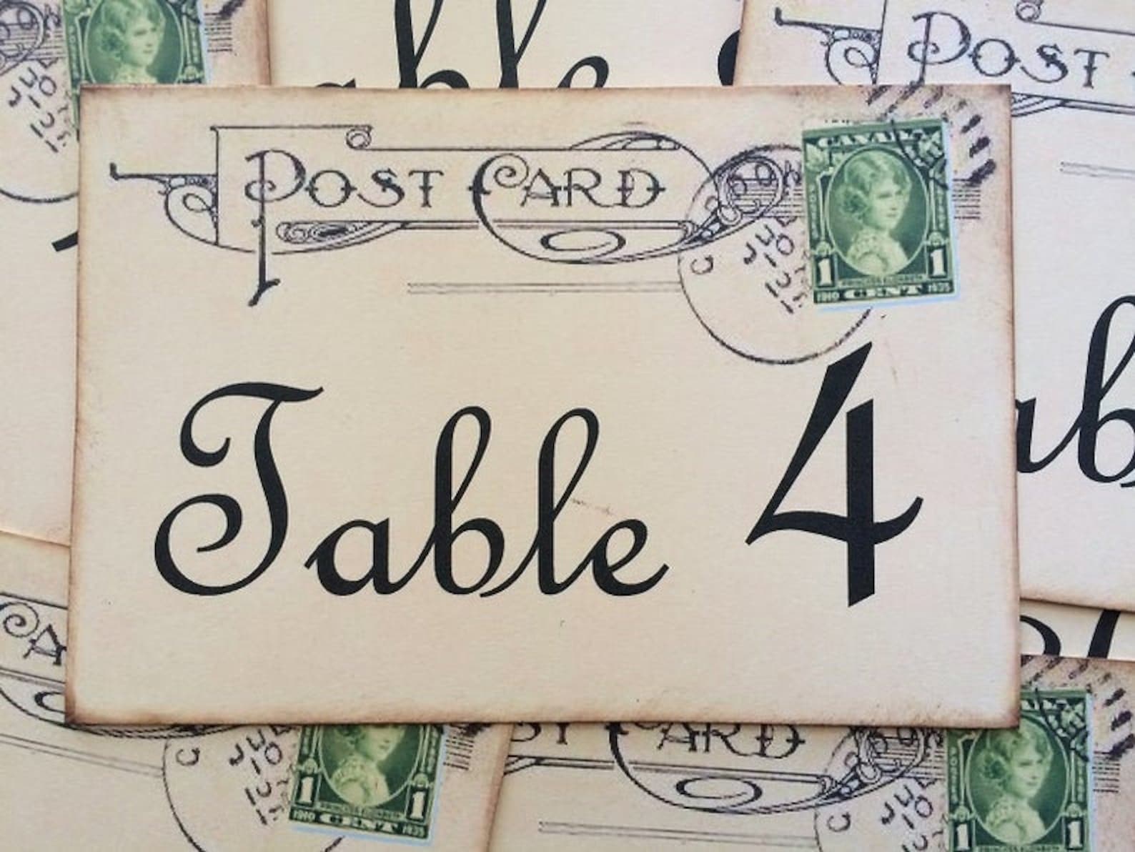 Wedding Table Number Cards Canada Wedding Vintage Postcard | Etsy