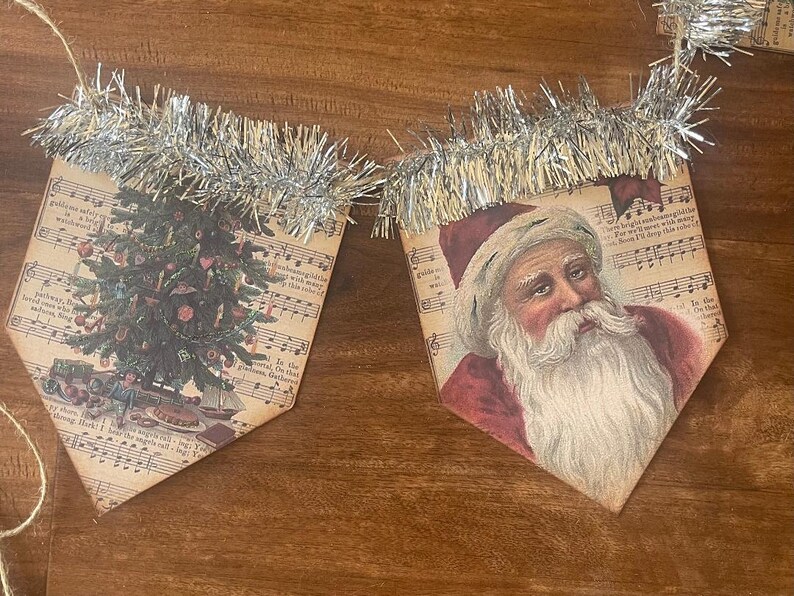 Christmas Banner, Holiday Fireplace Banner, Vintage Christmas Banner ...