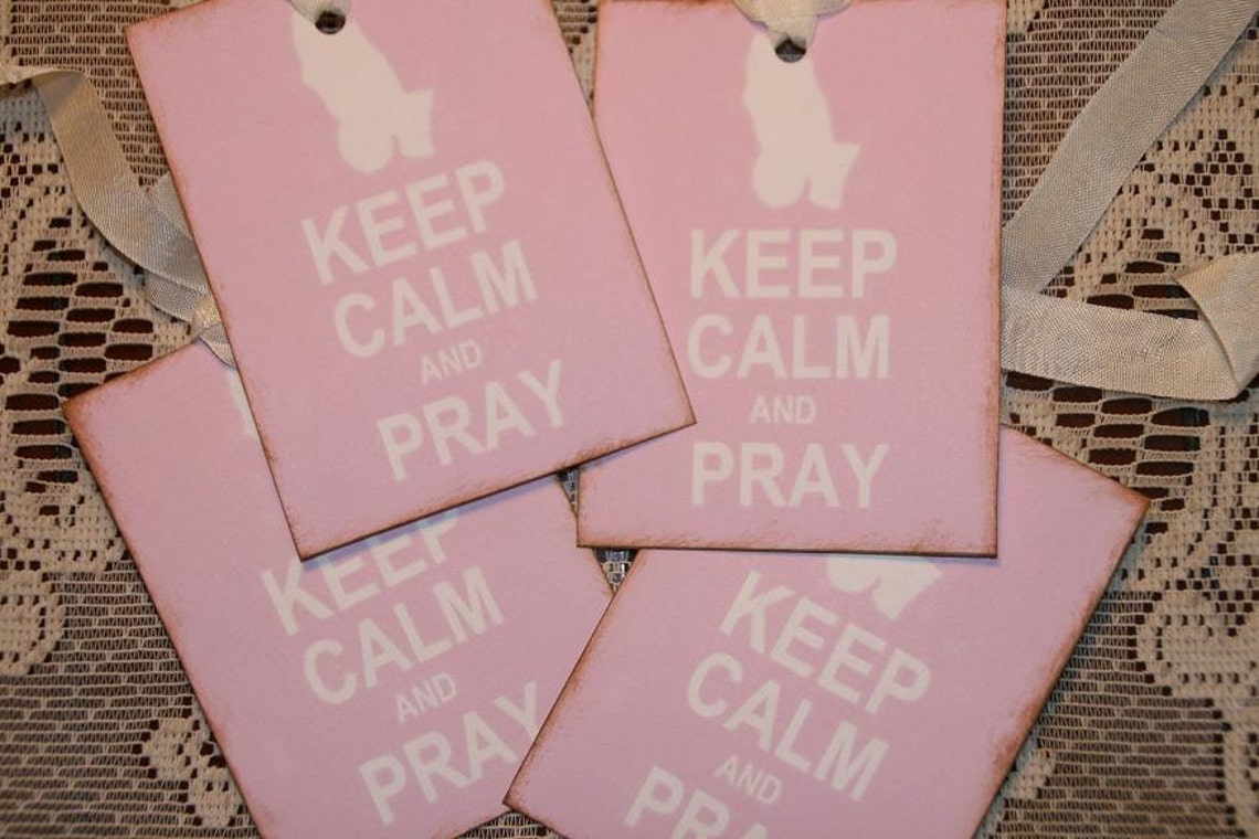 Keep Calm and Pray Tags - Etsy