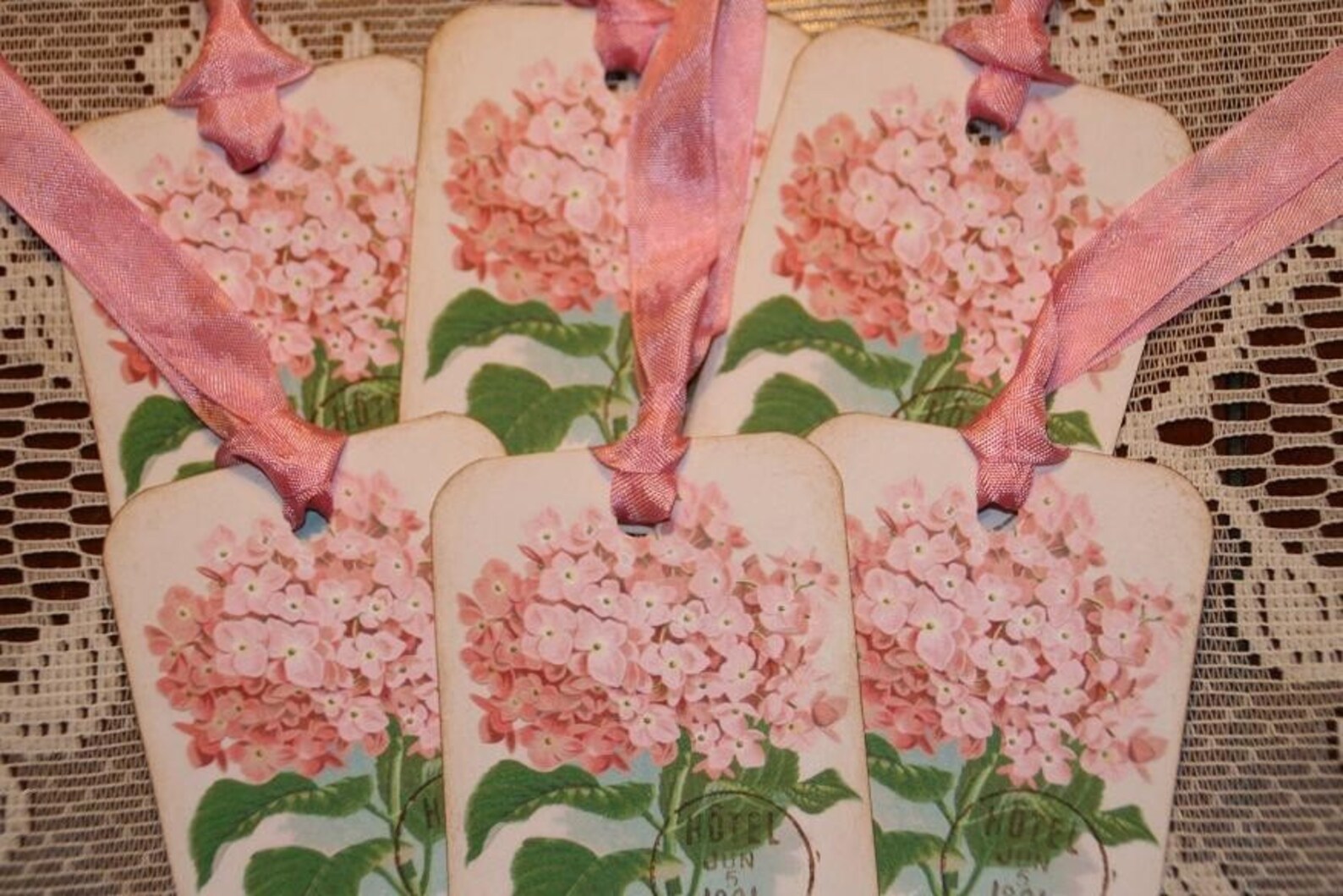 Pink Hydrangea Gift Tags - Etsy