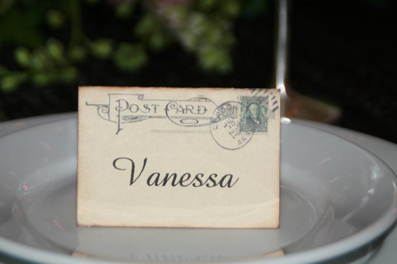 Wedding Place Cards, Vintage Post Cards Placecards, Escort Cards, Tent ...