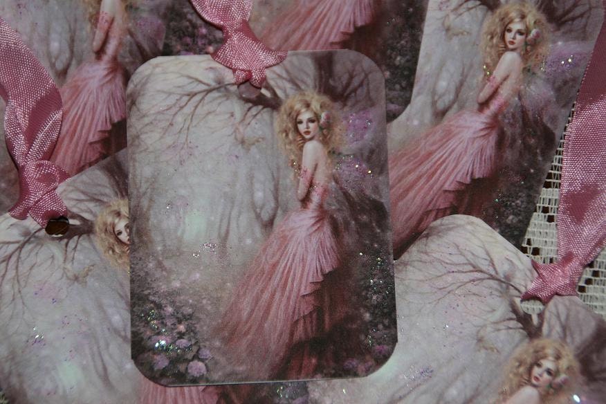 Pink Glitter Fantasy Fairy Gift Tags - Etsy