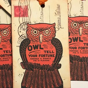 Halloween Owl Fortune Teller Gift Tags - Etsy