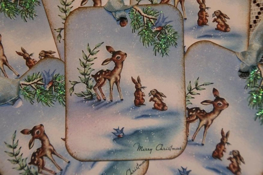 Baby Deer Christmas Gift Tags - Etsy