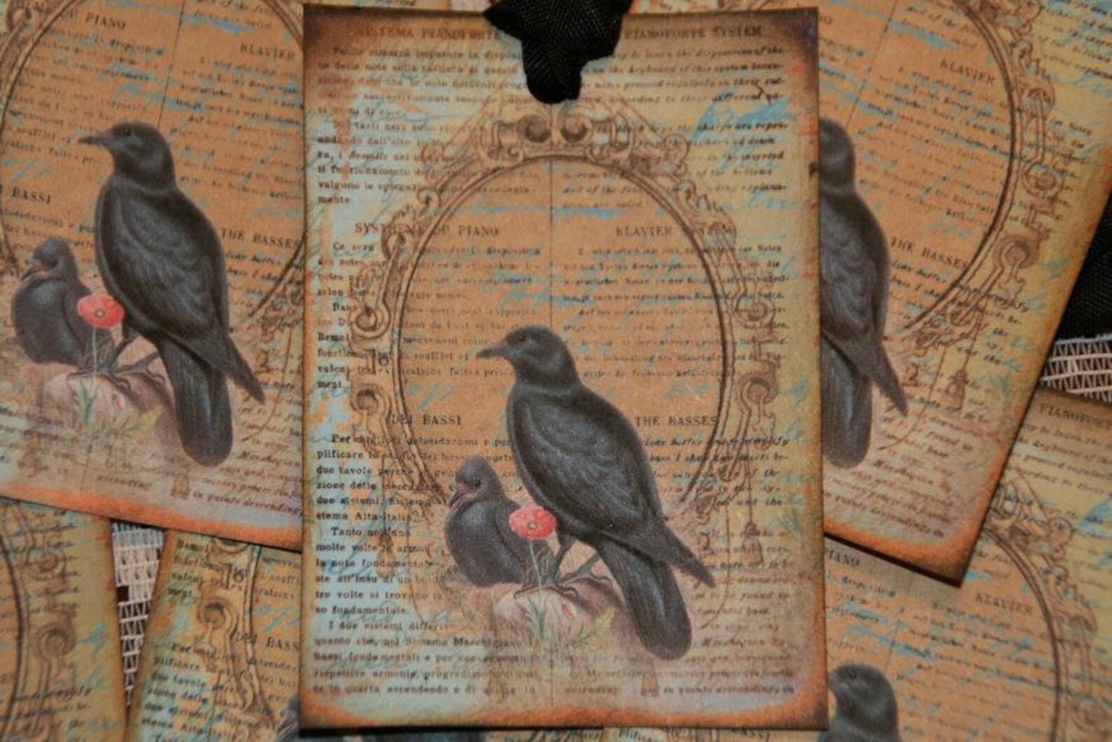 Pretty Crow Tags - Etsy