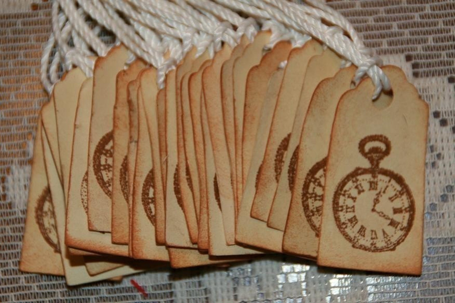 25 Primitive Clock Price Tags - Etsy