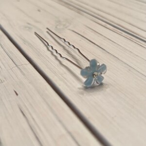 Something Blue Hair Pin, Bride Hair Pin, Blue Flower, Bride Hair ...
