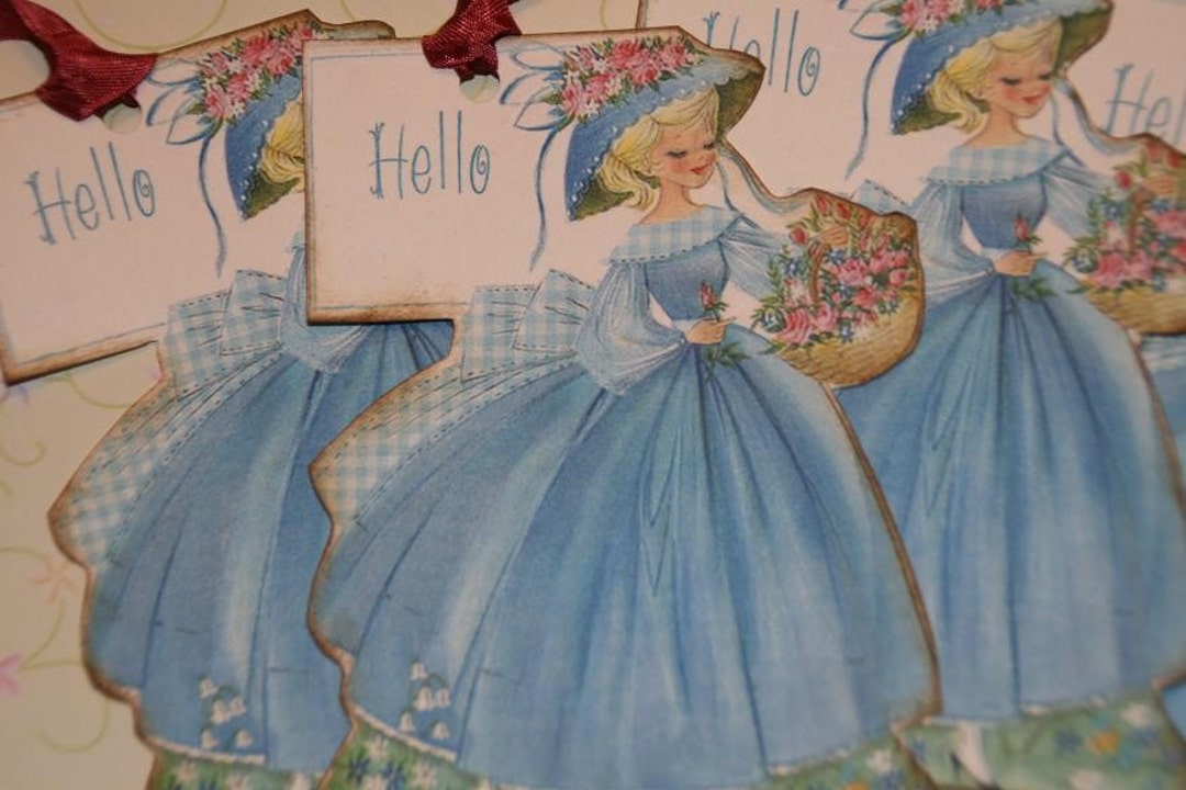 HELLO Pretty Lady GIFT TAGS - Etsy