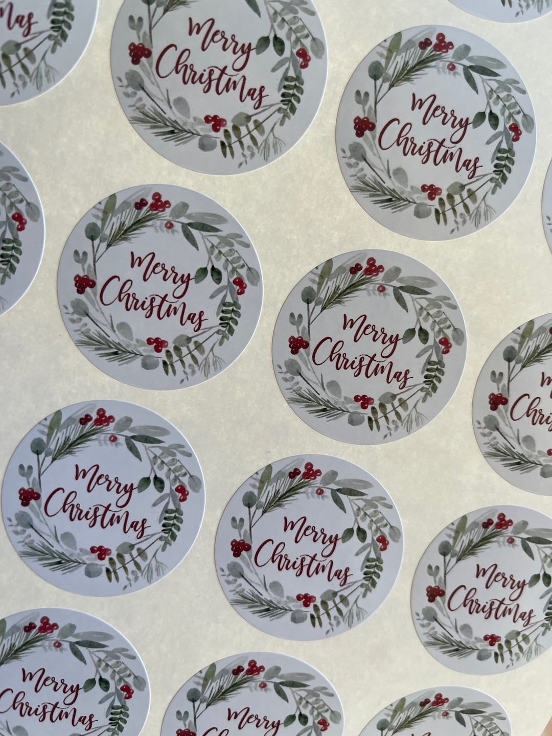 Merry Christmas Stickers, Envelope Seals, Card Seals Merry Christmas ...