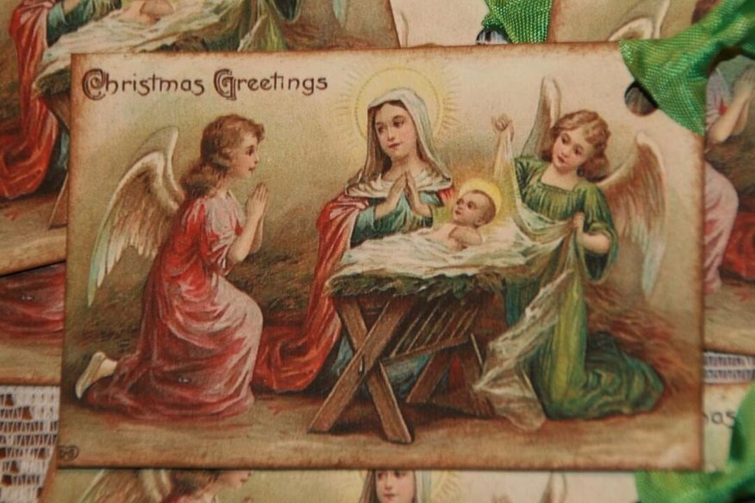 The Nativity of Jesus Christmas Tags - Etsy