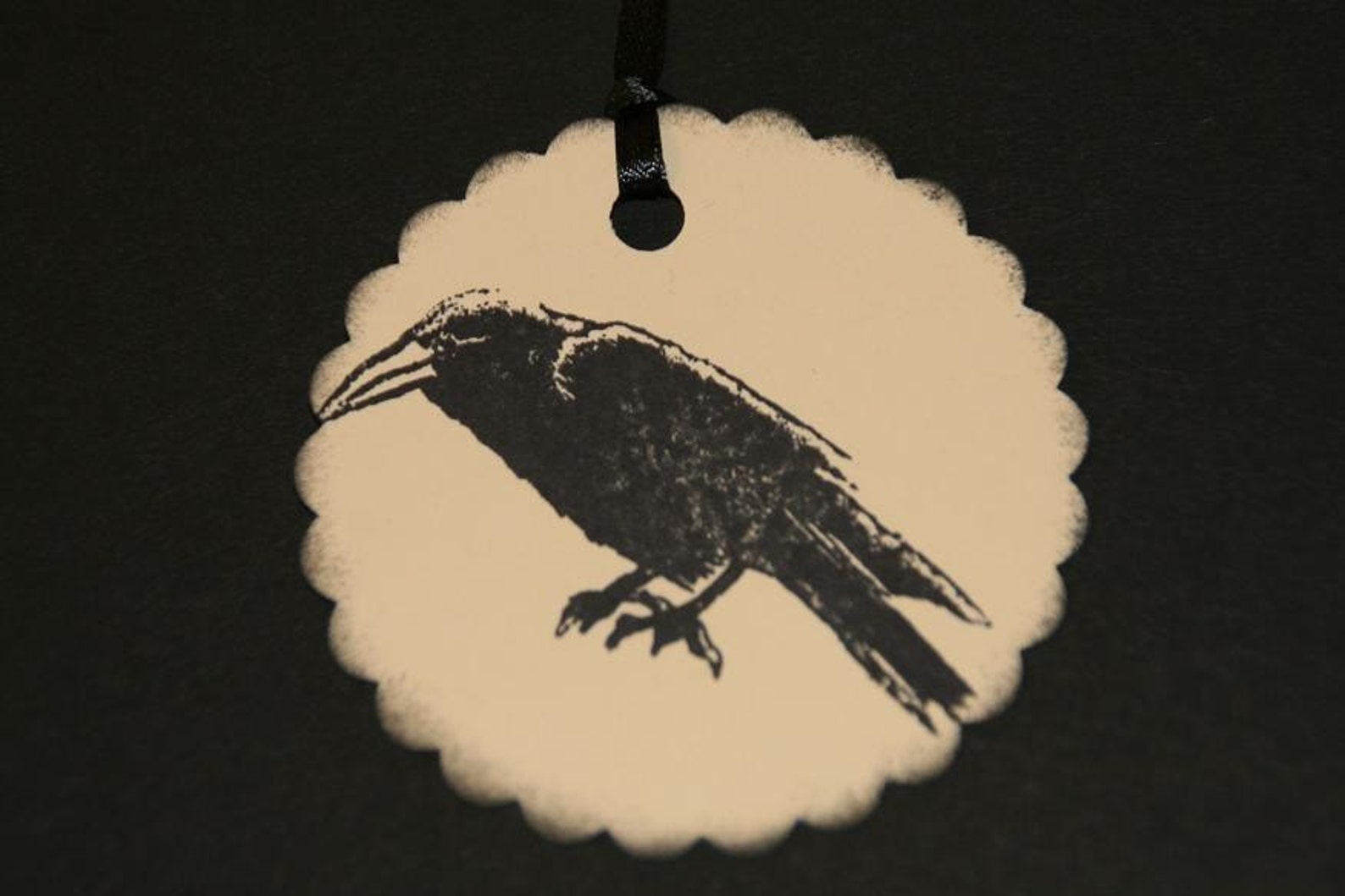 Vintage Halloween Black Crow Raven Gift Tags - Etsy