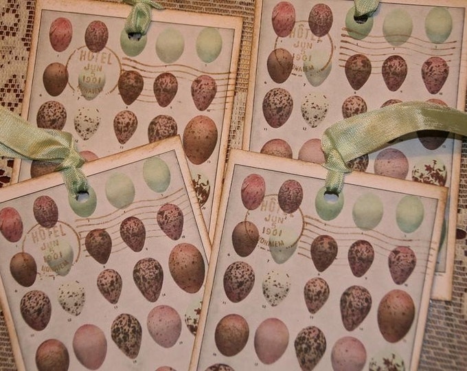 Egg Tags Round Paper Gift Tags Set of 10 - Etsy
