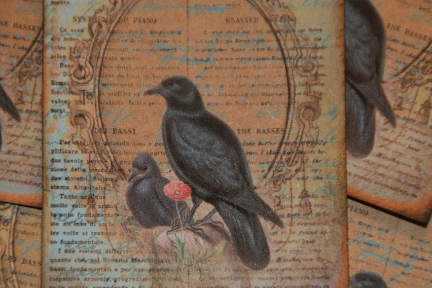 Pretty Crow Tags - Etsy