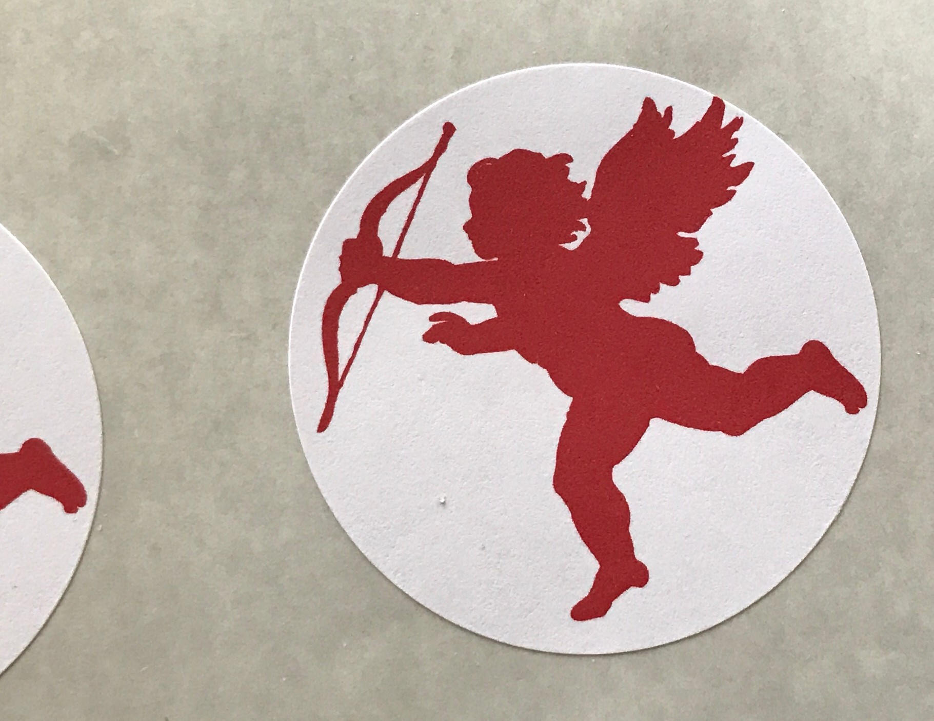 Cupid Stickers Cupid Valentine Labels Treat bag labels | Etsy