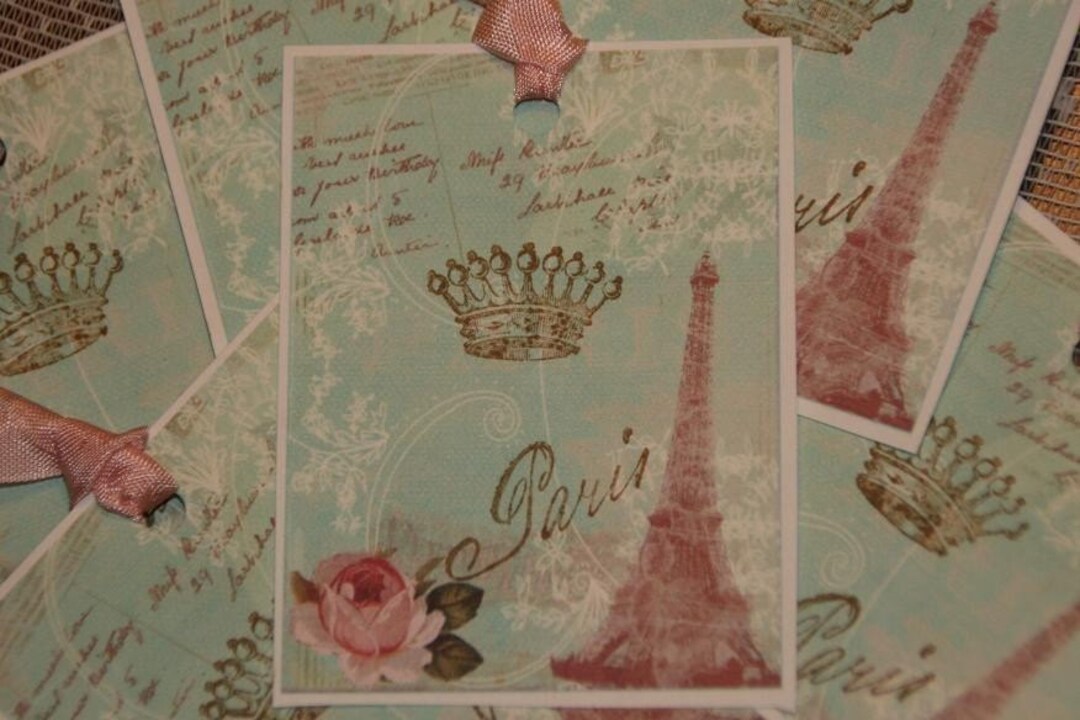 Eifel Tower Tags, Ooolala Paris French Vintage Inspired Eifel Tower ...