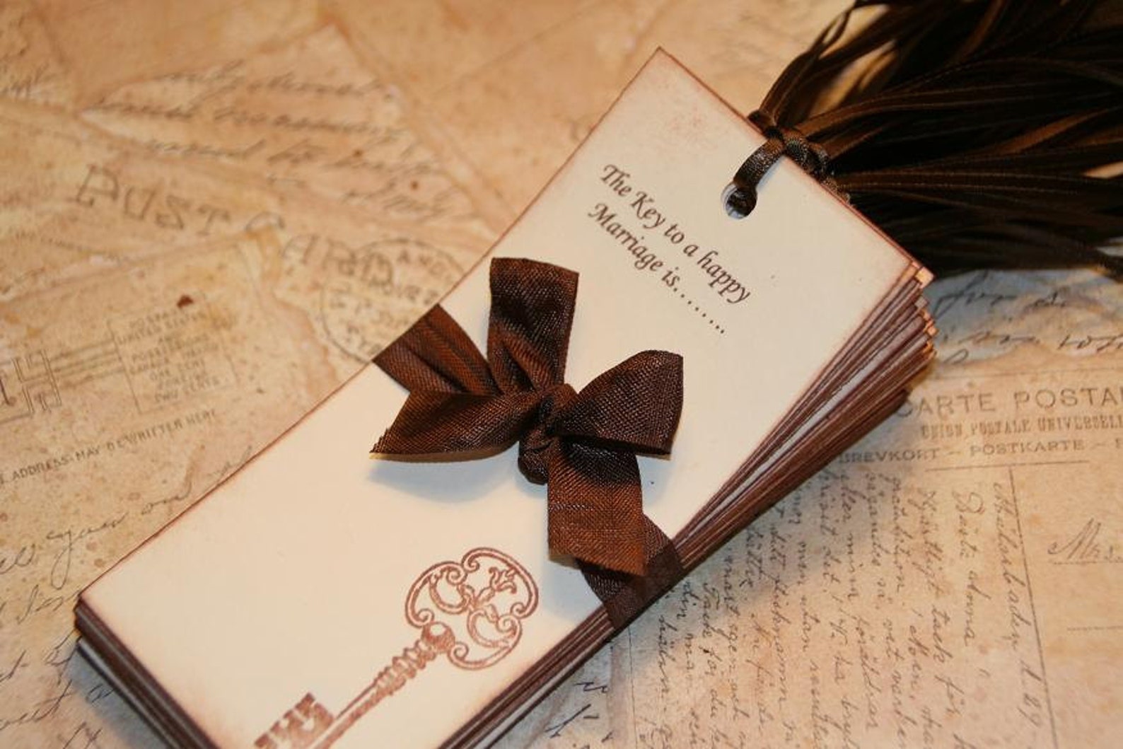 Wedding Wish Tags - Qty 75 - the Key to a Happy Marriage Is ...
