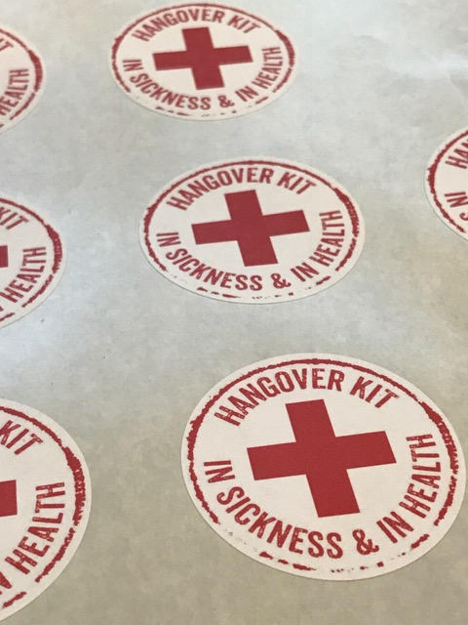 Wedding Favor Sticker Hangover Kit Bag Stickers Hangover Kit - Etsy
