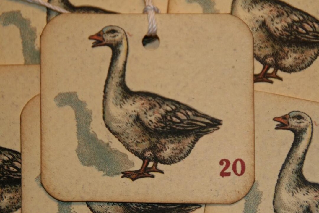Vintage Duck Playing Card Gift Tags - Etsy
