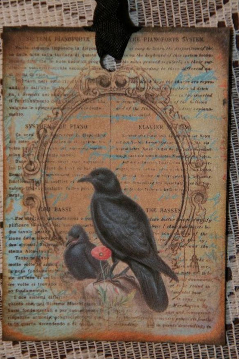 Pretty Crow Tags | Etsy