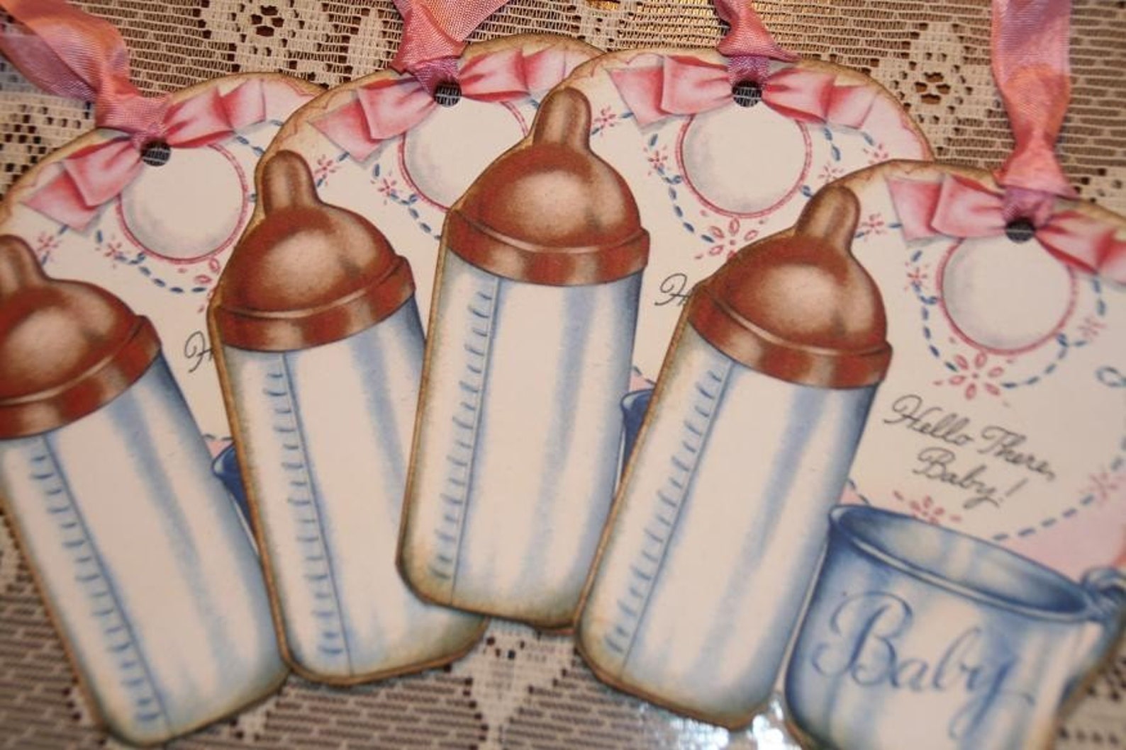 Vintage Baby Hello There Baby Shower Tags - Etsy