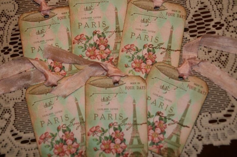 Paris Bonjour Guide Tour Gift Tags - Etsy