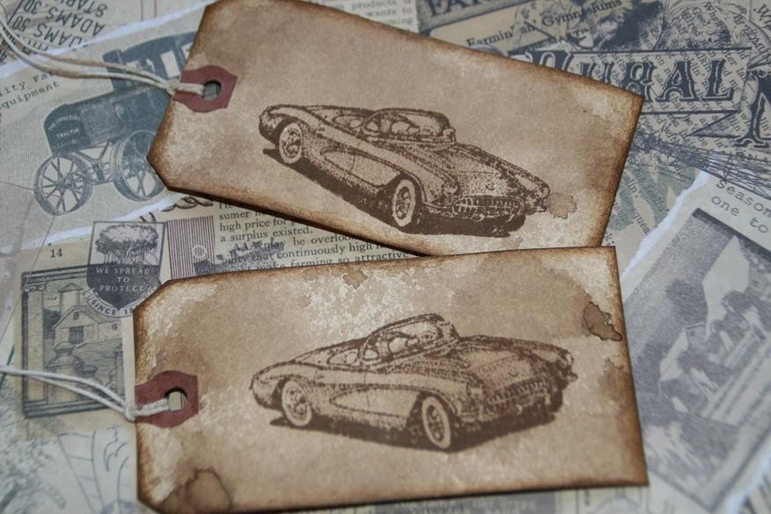 1957 Corvette Gift Tags - Etsy