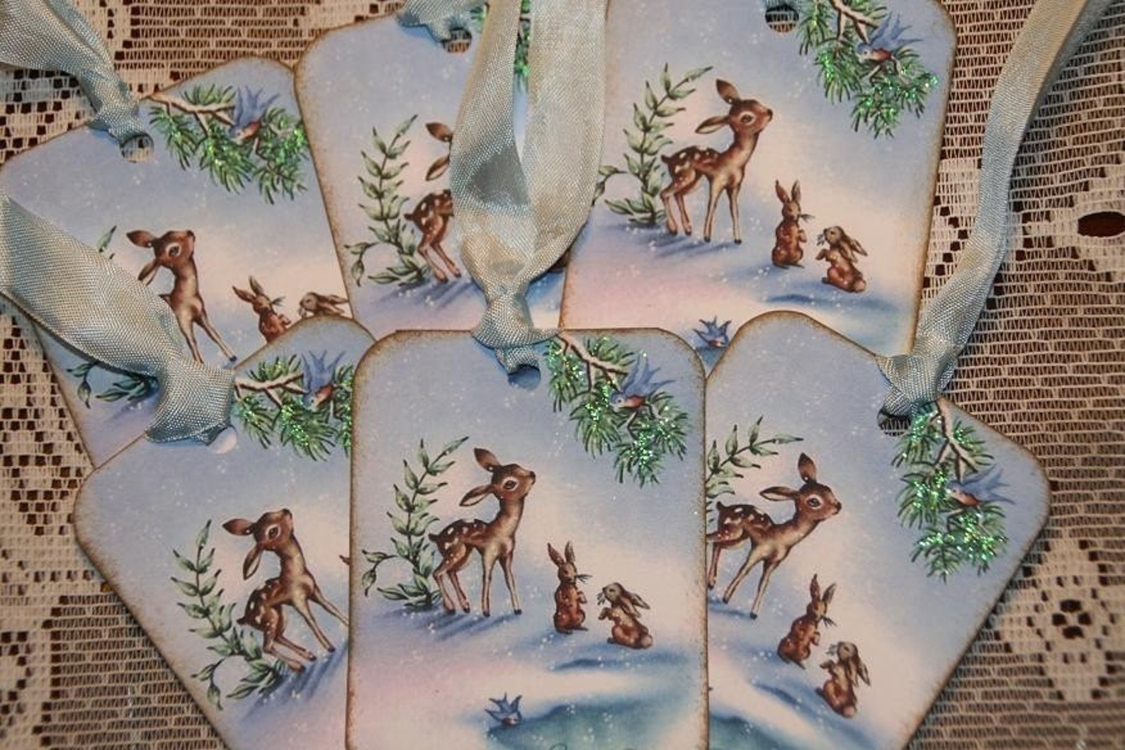 Baby Deer Christmas Gift Tags - Etsy