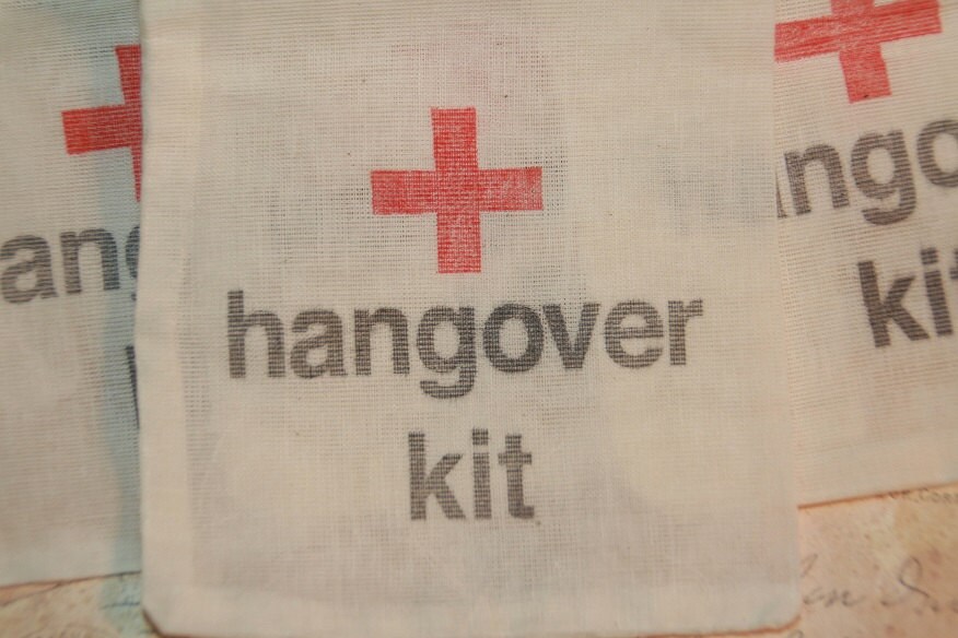 Hangover Kit Bags, 100 DIY Hangover Bags, Wedding Favor Bags,survival ...
